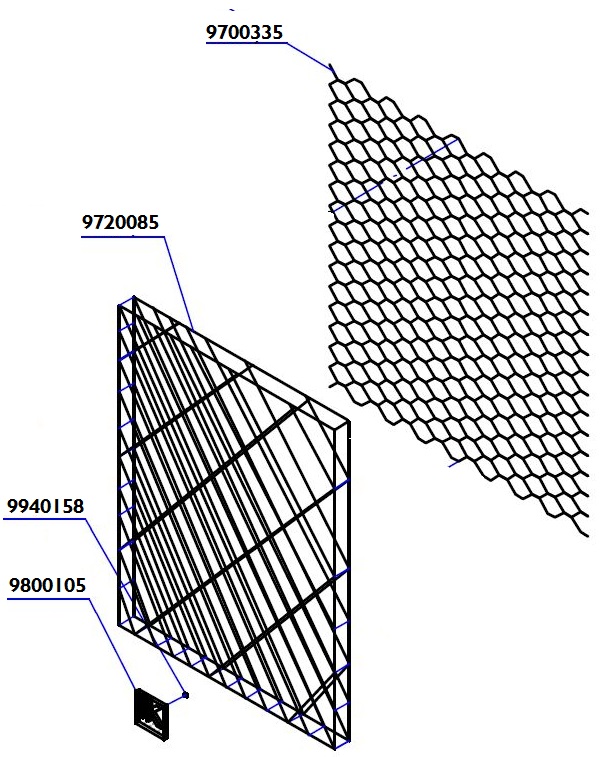 Einzelteile Frontgitter L.U.C.A.S. Sub – Serviceshop HK Audio